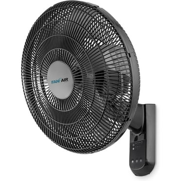 Supreme 12 Inch Wall Mount Fan with Oscillation, Space Saving Design ...