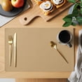 Beige Tan Cotton Linen Placemats Set of 8, Light Brown Solid Background ...