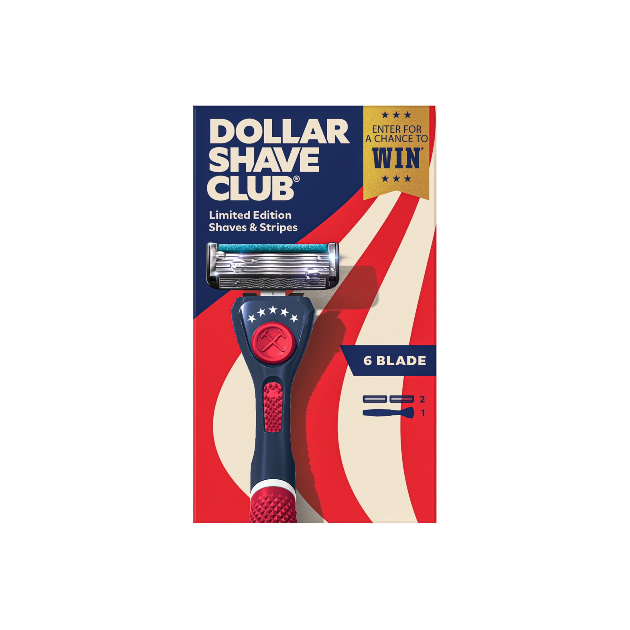 Dollar Shave Club Men's Razor 6-Blade Starter Set 1 handle, 2x 6-Blade ...