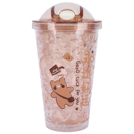 Ice Cup, Button On Water Bottle Plastic Portable For Summer For Student ...