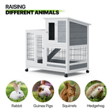 "Magshion 36"" Mobile Rabbit Hutch, Indoor Guinea Pig, Rat, Hamster ...