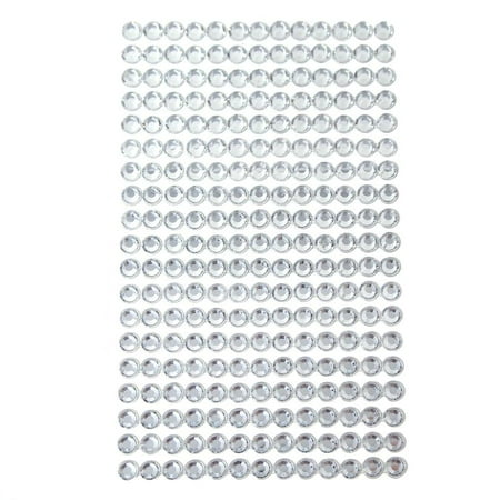 Round Adhesive Diamond Gem Stickers, Clear, 6mm - Walmart.com