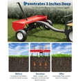 40-Inch Red Tow Behind Aerator with Universal Hitch, Heavy Duty Plug ...