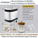 KITCHENARM 29-in-1 Smart Bread Machine with Gluten Free Setting 2LB 1 ...