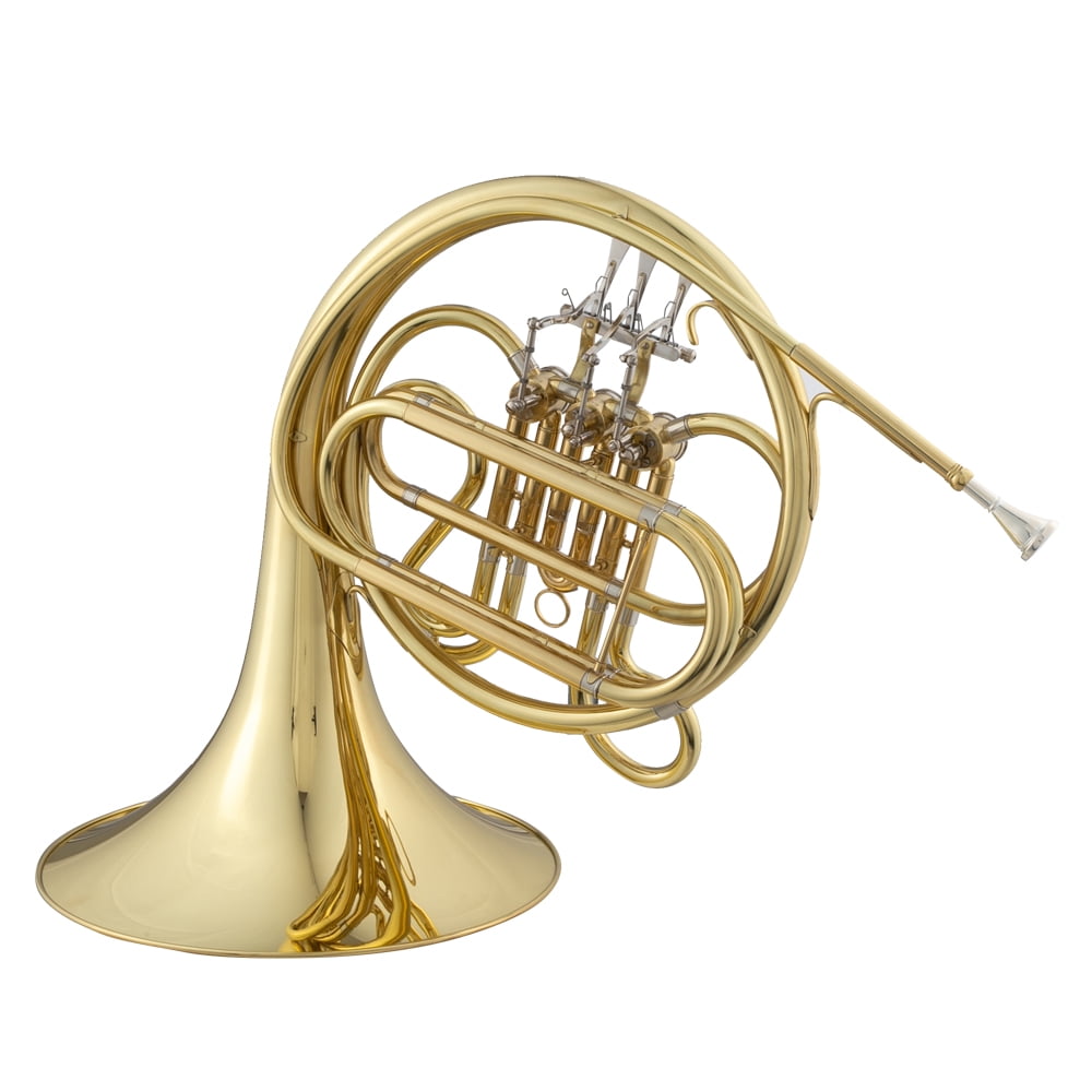 Veryke F-Key Single French Horn 3 Key Brass Gold Lacquer Single-Row ...