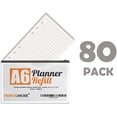 80 Sheets of 6-Ring A6 Refill Paper for Binders Planners, 6 Hole Lined ...