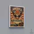 Affixzi America 250 Anniversary Print Canvas, Retro Patriotic Wall Art ...
