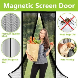 Magnetic Mesh Screen Door Instant Magic Mesh Curtain Closer for 82.7 ...