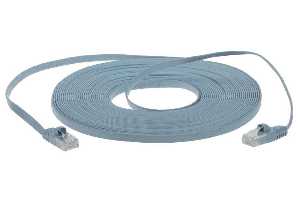 SF Cable Cat6 UTP Flat Ethernet Cable, 35 feet - Blue - Walmart.com