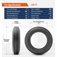 HALBERD 4.80-12 4.80x12 2Pcs Trailer Tires 6PR Load Range C for Log ...