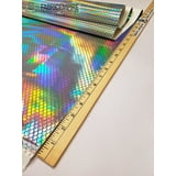 Holographic Mermaid Fish Scale Glossy Embossed Vinyl Fabric Silver / 54 ...