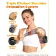 Triple Shoulder Massager, Cordless Massager with Heat, Pressing ...