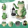 ABWL Solar Powered Big Mouth Frog Garden Statues, Whimsical Lantern ...