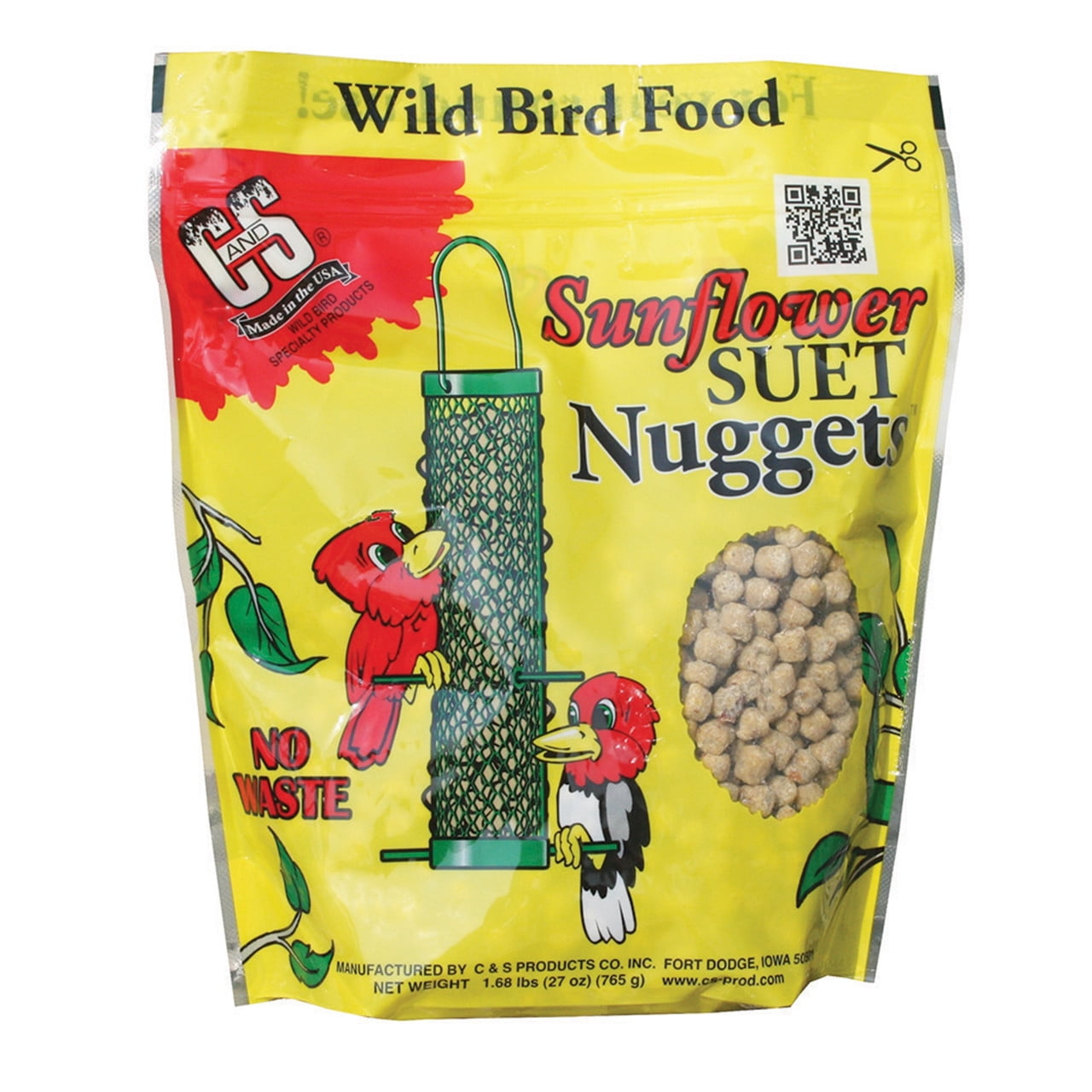 C&S Products Sunflower Suet Nuggets, No melt - No waste, 27 oz ...