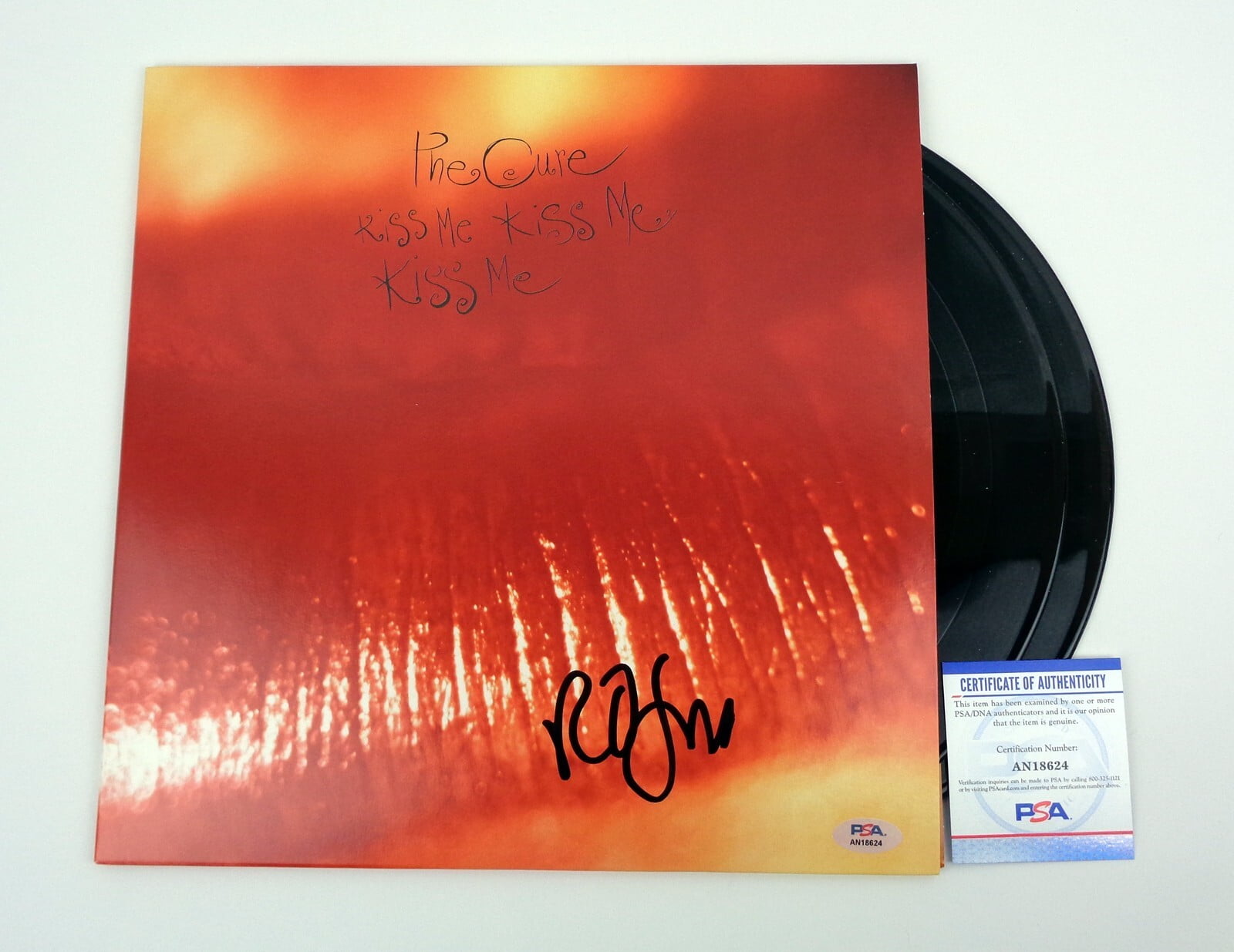 Robert Smith The Cure Signed Autograph Kiss Me Kiss Me Vinyl Record ...