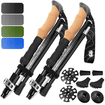 100% Carbon Fiber Trekking Poles - Super Strong Lightweight Collapsible ...