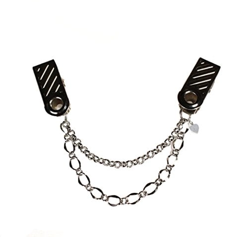 Hey Viv! Hey Viv! Double Chain Sweater Guard Collar Clip - 1" Silver ...