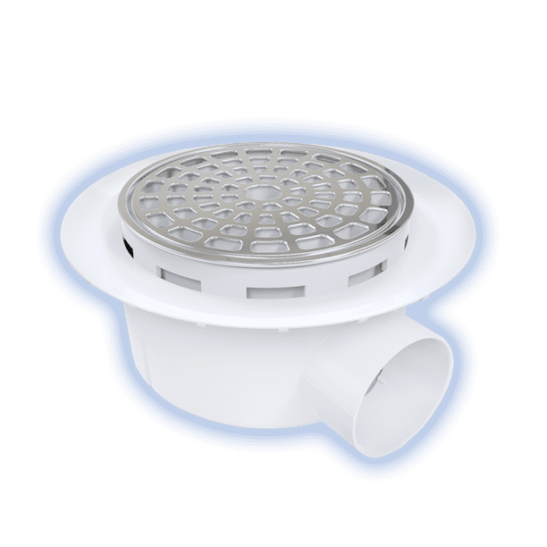 Coladera con plato anti filtraciones, con cubierta y bisel de acero ...