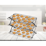 3 Tier Foldable Cooling Rack - Expandable & Collapsible Cookie Wire ...