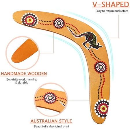 Wooden Boomerang For Kids Adults Easy To Throw Returning Boomerang With ...
