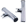 2pcs 316 Stainless Steel Clamp On Fishing Rod Holder Set For Marine ...