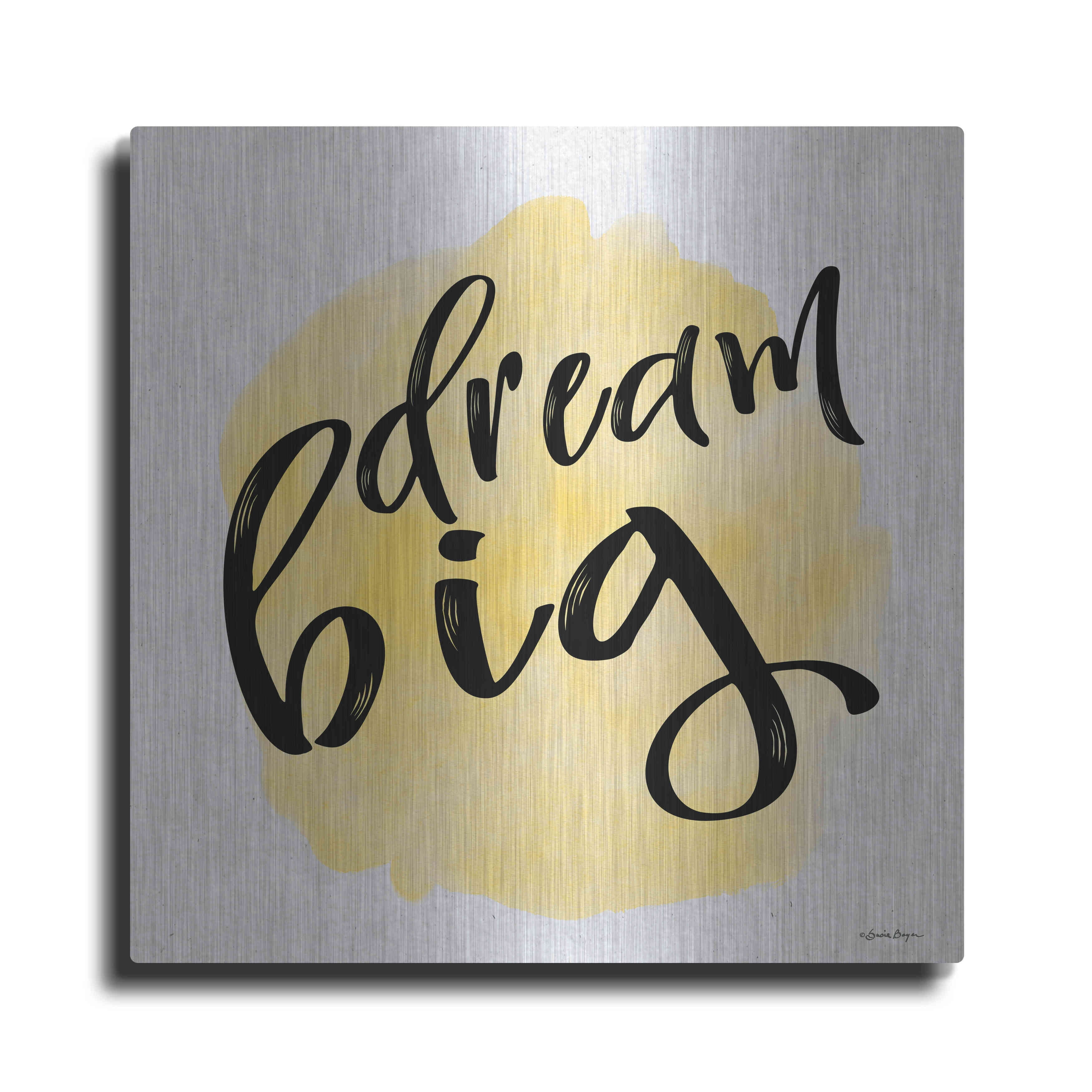 Luxe Metal Art 'Dream Big' by Susie Boyer, Metal Wall Art, 24"x24 ...