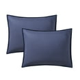 Navy Zig Zag Stripe Crystal Mink Pillow Shams - Walmart.com