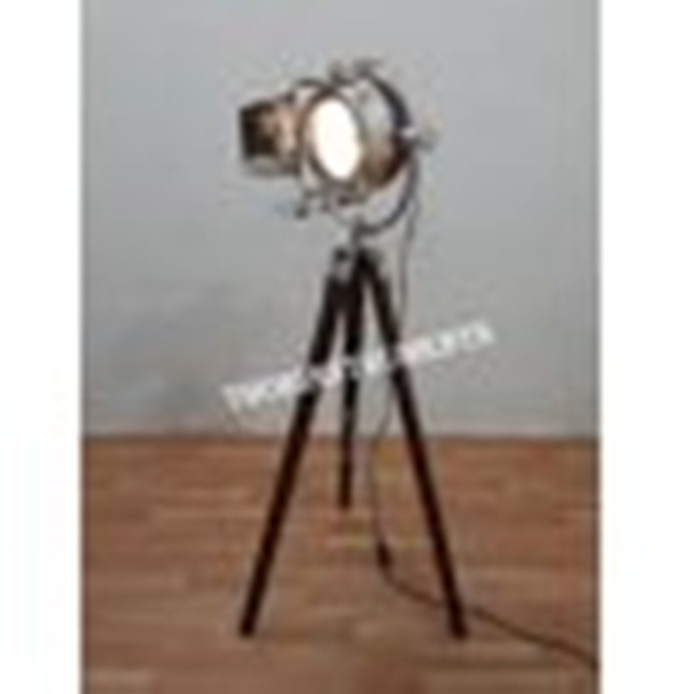 ThorInstruments Designer Cinema Studio Chrome Spot Light Brown Wooden ...