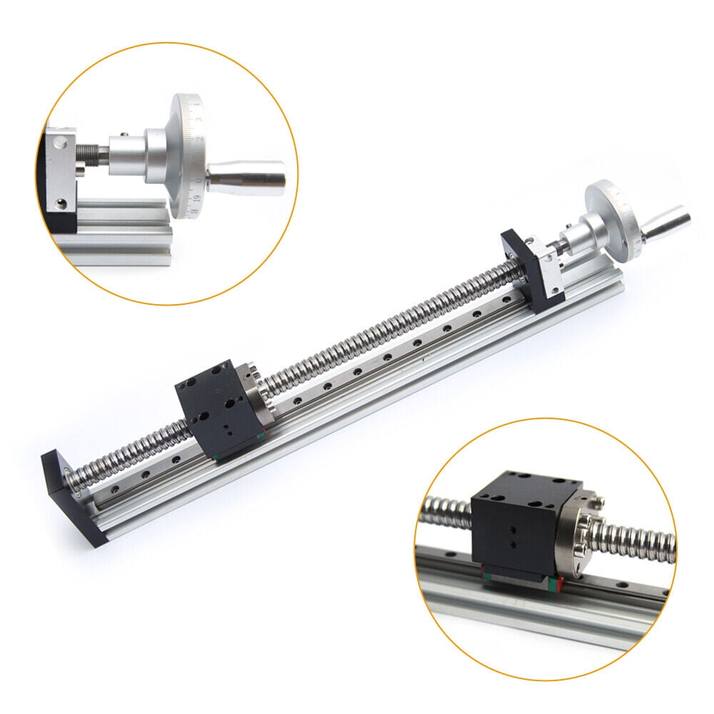 CNCEST Hand Linear Rail Guide Ball Screw Sliding Table Slide Actuator With Handwheel - Walmart.com