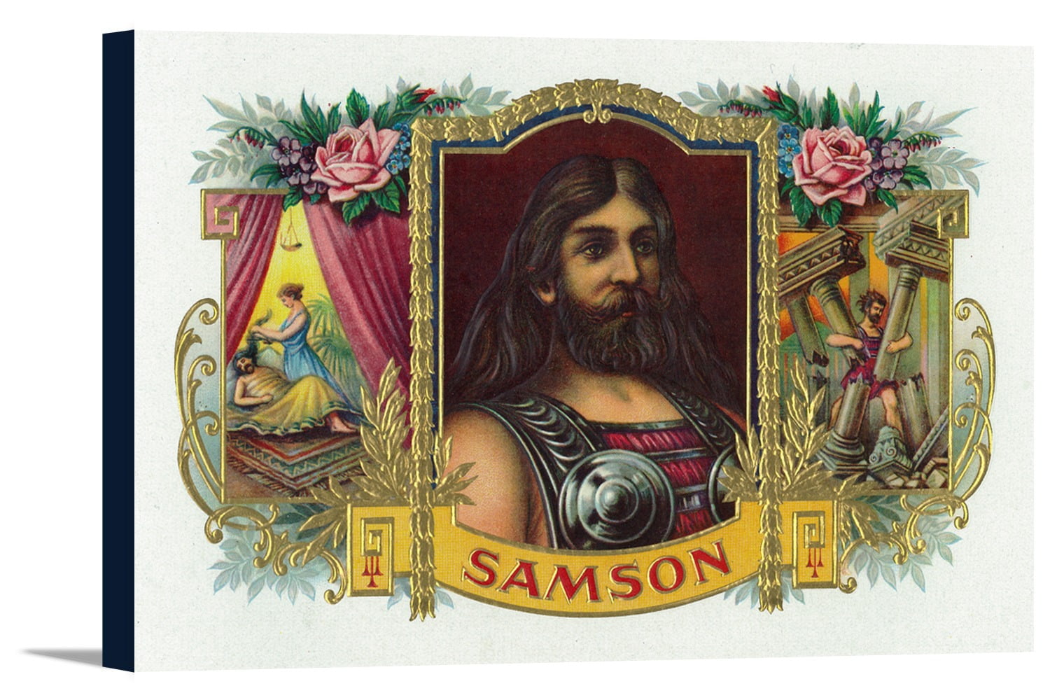 Samson Brand Cigar Inner Box Label (18x11.25 Gallery Wrapped Stretched ...