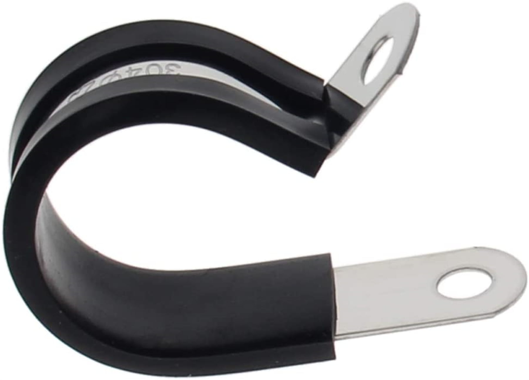 10Pcs Cable Clamp 25mm Dia EDPM Rubber Cushioned Insulated Clamp 304 ...