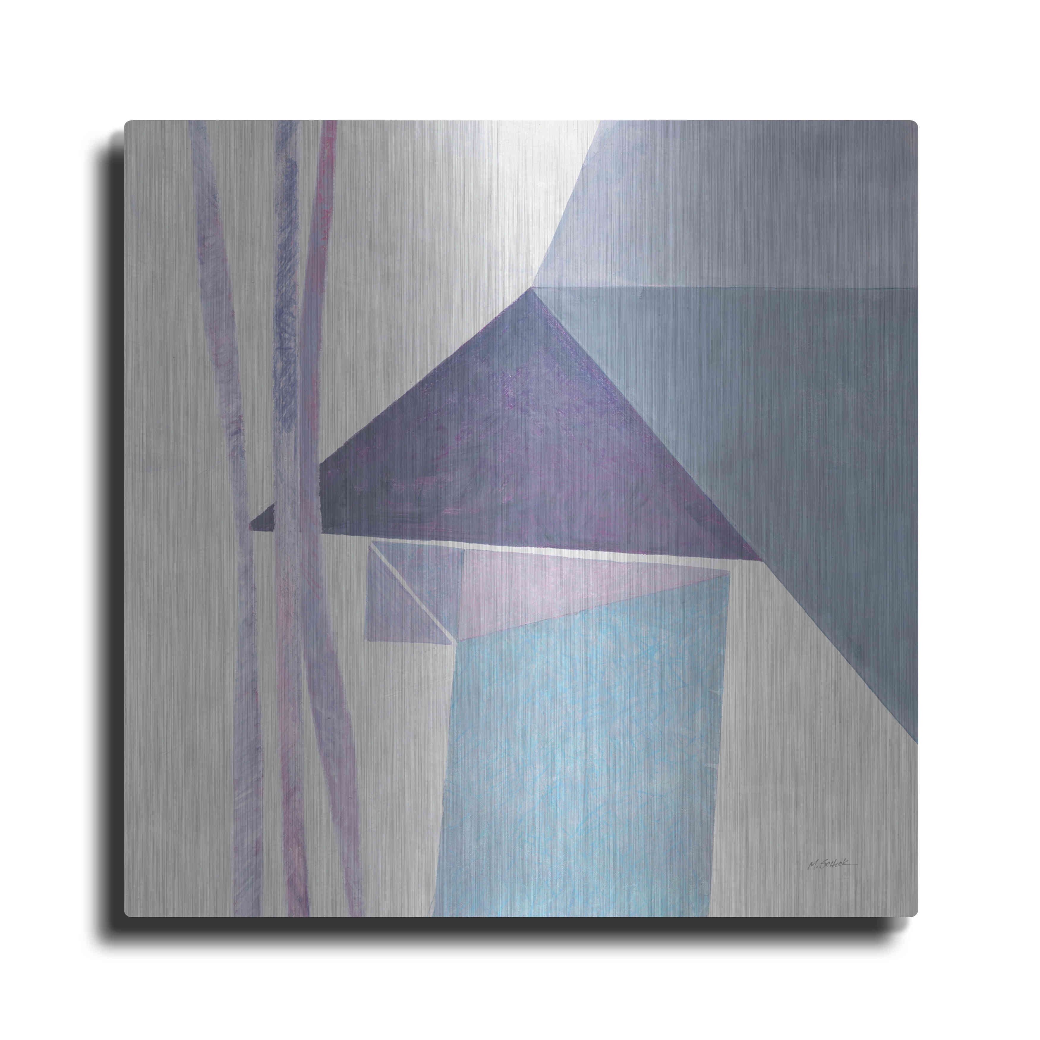 Luxe Metal Art 'Paper Work III' by Mike Schick, Metal Wall Art, 24"x24 ...