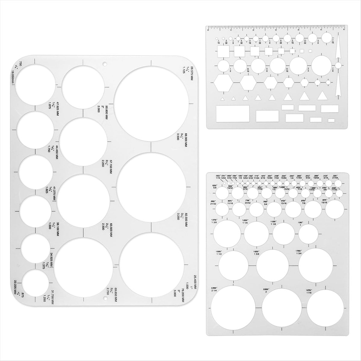 Click here for Unbranded 3pcs Circle Templates For Drafting Flexi... prices