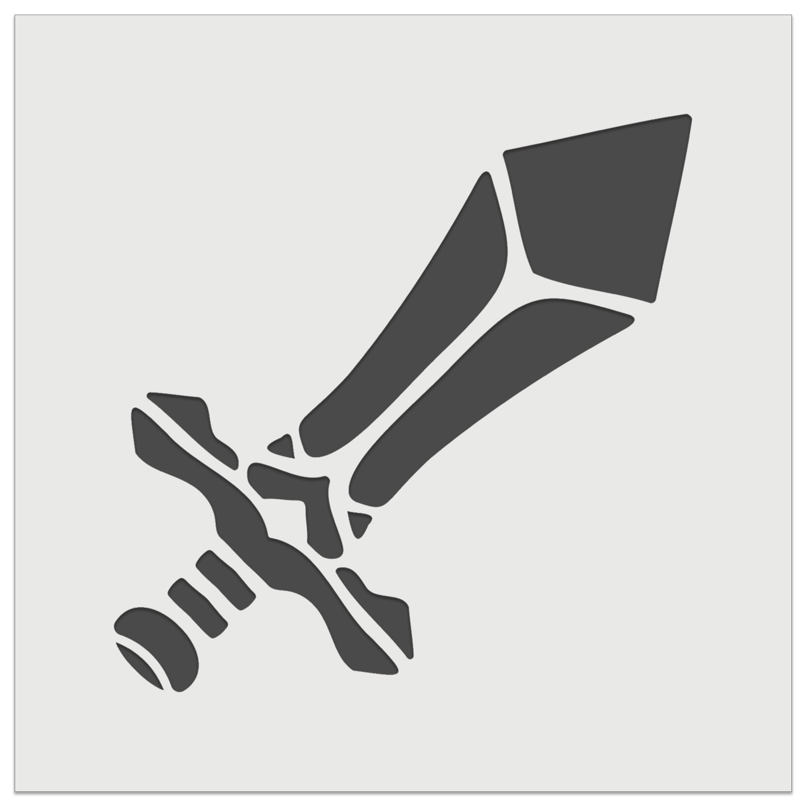 Sword Blade Fighter Fantasy Weapon DIY Cookie Wall Craft Stencil - 4.5 ...