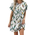 Women'S Summer Dresses Short Sleeve Cute Spring Mini Dress Crewneck ...
