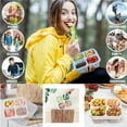 4Pack Bento Snack Containers, 4 Compartments, Reusable Lunchable Boxes ...