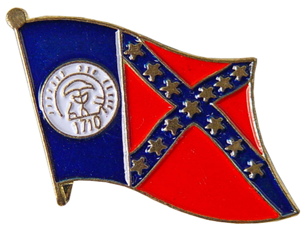 American Flag Pin, US STATES GEORGIA OLD Flag - Novelty Patriotic ...