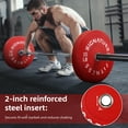 Signature Fitness Olympic Bumper Plate, 55LB, 2-Inch Weight Plate for ...