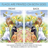 Toland Home Garden Flower Cats Kitten Cat Flag Double Sided 28x40 Inch ...
