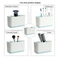 Penck Toothbrush Holder with Compartments, Durable Toothbrush Container ...