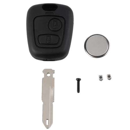 New 2 Button Remote Key Fob Case Shell Blade Cell Battery For Peugeot ...