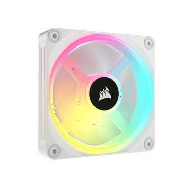 CORSAIR QL Series, iCUE QL120 RGB, 120mm RGB LED PWM White Fan, Single ...