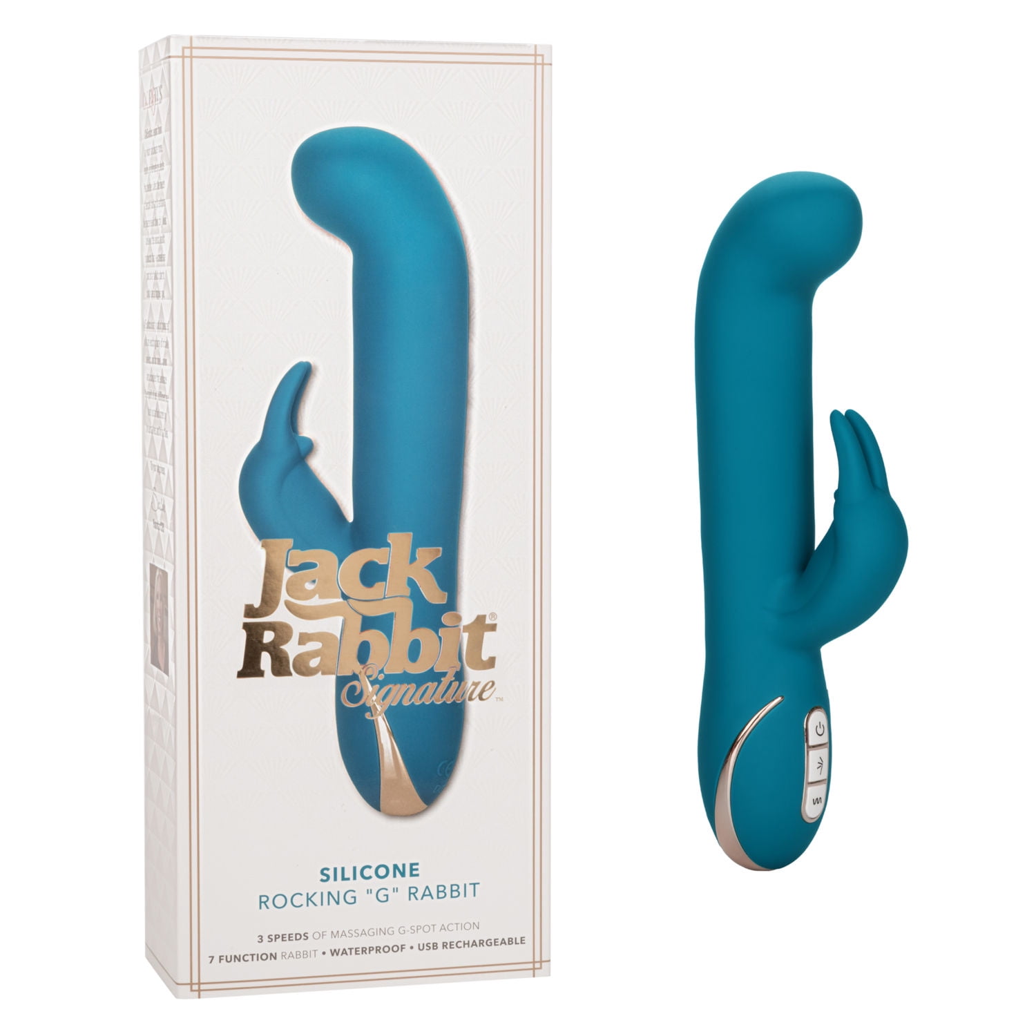Calexotics Jack Rabbit Signature 7 Function 3 Speed Intense Rocking G Spot” Silicone Rabbit