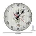 2D Flat Wall Clock Art Print, Silent Non Ticking Battery Operated ...