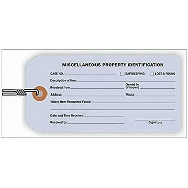 SecurIT Replacement Slotted Key Cabinet Tags, 1 5/8 x 1 1/2, White, 20 ...