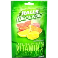 Halls Defense Drops Assorted Citrus, 180 Count - Walmart.com