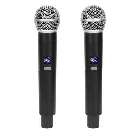 Wireless Microphone System, Comfortable Grip Handheld Cordless Dynamic ...