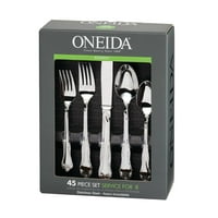 Oneida Azalea 45-Piece Everyday Flatware Set