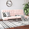 DHP Emily Convertible Tufted Futon Sofa, Pink Velvet - Walmart.com