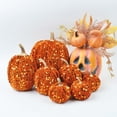 Autumn Halloween Thanksgiving Pumpkin Hanging Ornaments Orange Velvet ...